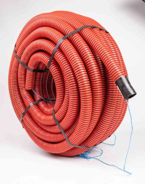 Gaine TPC annelée rouge Ø 63mm — Meyer Outdoor